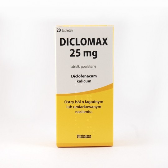 Diclomax 25 mg, 20 tabletek | Apteka Moderna