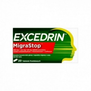 Excedrin Migrastop na ból głowy: 20 tabletek bez recepty | Apteka Moderna